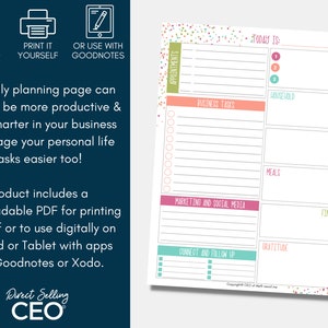 Direct Sales Daily Planner, Direct Sales Planner, Business Planner ...