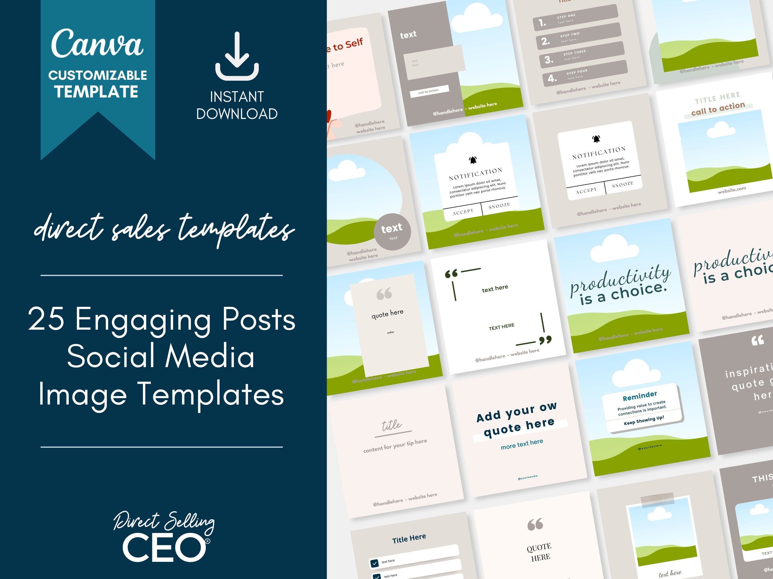 Direct Sales Social Media Instagram Engagement Posts, Canva Instagram ...