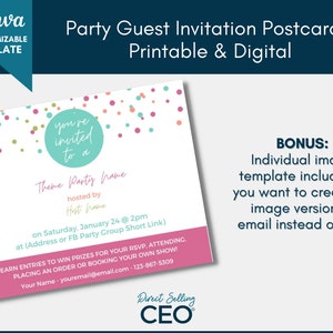 Direct Sales Party Invitation Editable, Customizable Party Invite ...