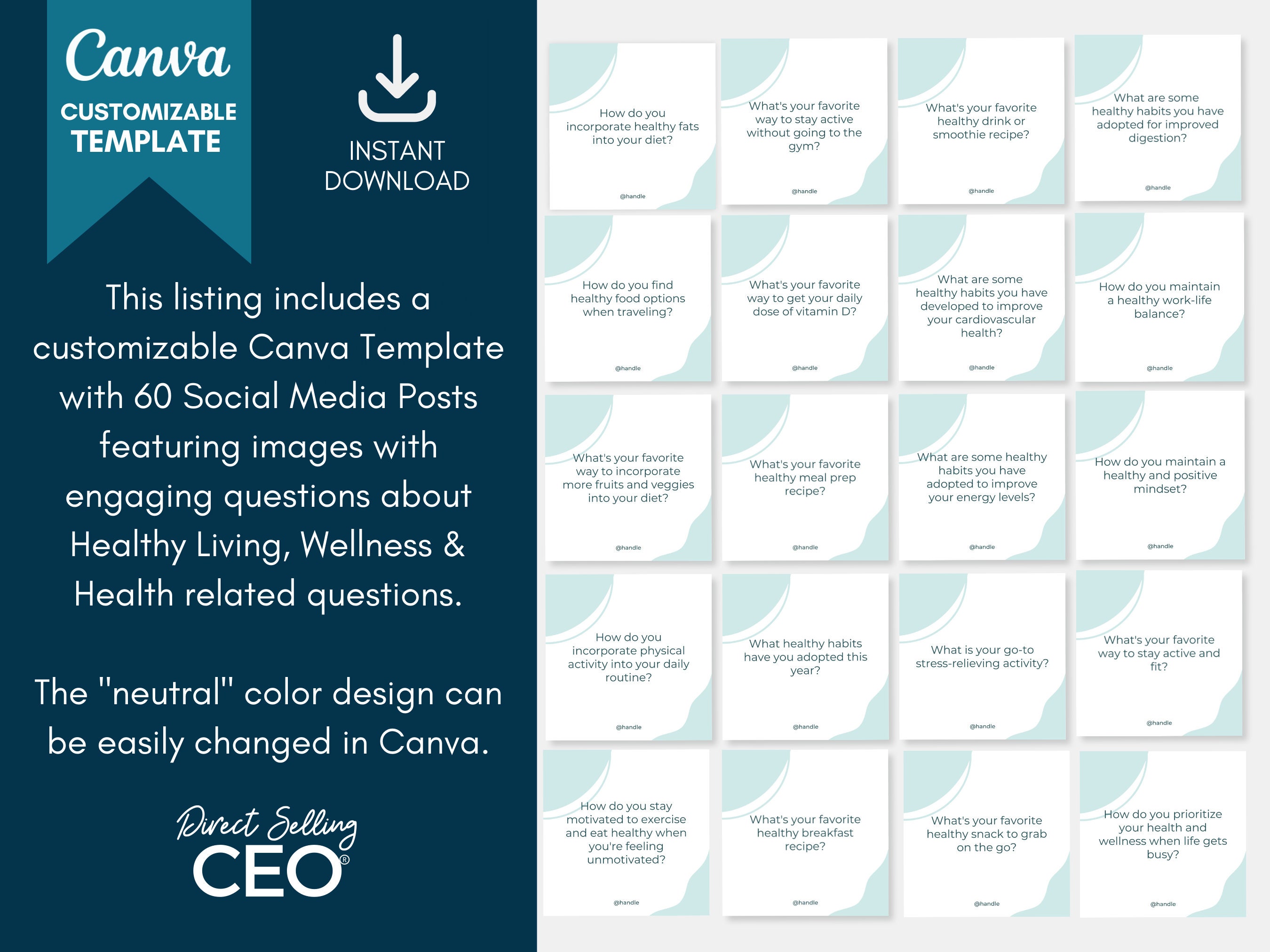 60 Healthy Living Wellness Engaging Questions Social Media Posts ...