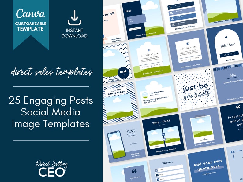 BUNDLE - 515 Social Media Images, Instagram Posts, Canva Templates ...