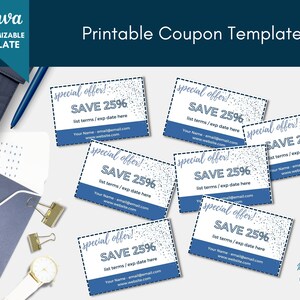 Direct Sales Editable Printable Coupon Template, Canva Coupon Template ...