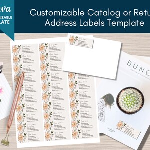 Customizable Catalog Label, Editable Address Label Canva Template ...