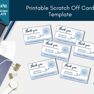Direct Sales Scratch off Card Template, Printable Scratch off Card ...