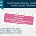Customizable Catalog Label Editable Address Label Canva - Etsy
