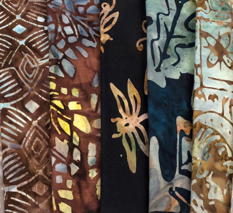 Harbor Tonga Batiks Treat Charm Pack by Timeless Treasures Fabrics 100% ...