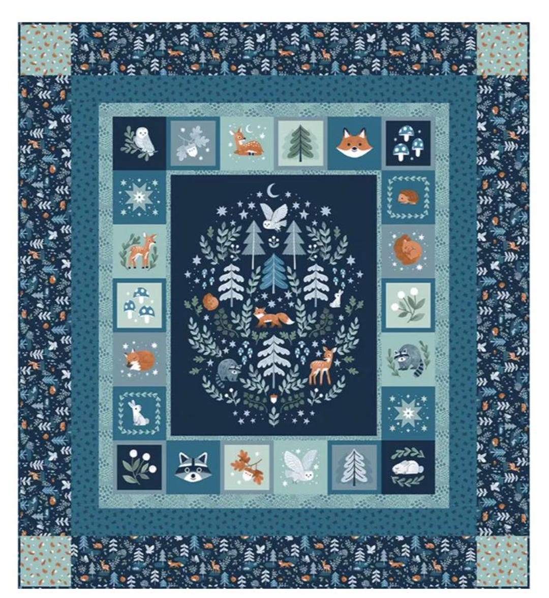 Twilight Creatures Panel Quilt Boxed Kit - Natàlia Juan Abelló - Riley ...