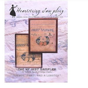 The HF 1837 Sampler Cross Stitch Pattern - Heartstring Samplery - Etsy