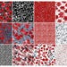 Pop of Red Jelly Roll 40/pkg. - Fabric Editions - Etsy