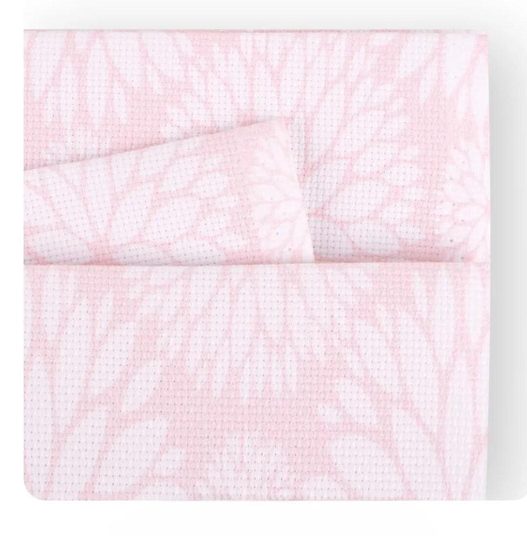 Pink Zinnia 14 Count Aida Cross Stitch Cloth: 18" X 27" Fabric Flair - Etsy