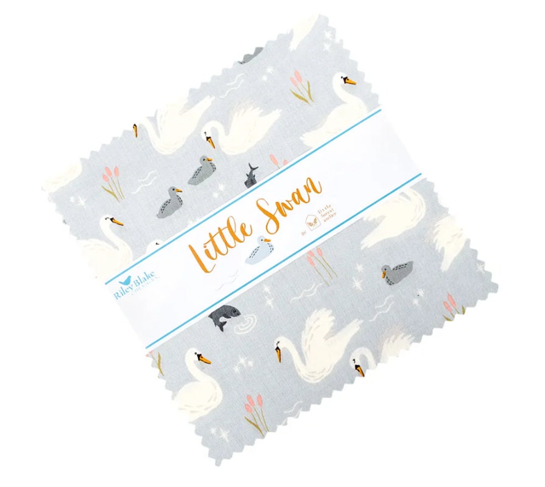 Little Swan Layer Cake by Little Forest Atelier for Riley Blake Designs ...