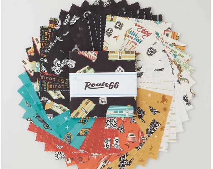 Route 66 Charm Pack 42/pkg. - Anderson Design Group - Riley Blake ...