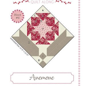 Anemone Quilt Card - Sew Sampler - Etsy