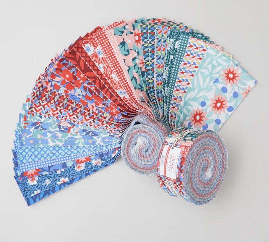 Cups and Quilts Jelly Roll 40/pkg. - Lydia Johnson - Maywood Studio - Etsy