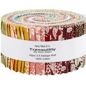 Tranquility Jelly Roll 40/pkg - Kim Diehl - Henry Glass Fabrics - Etsy