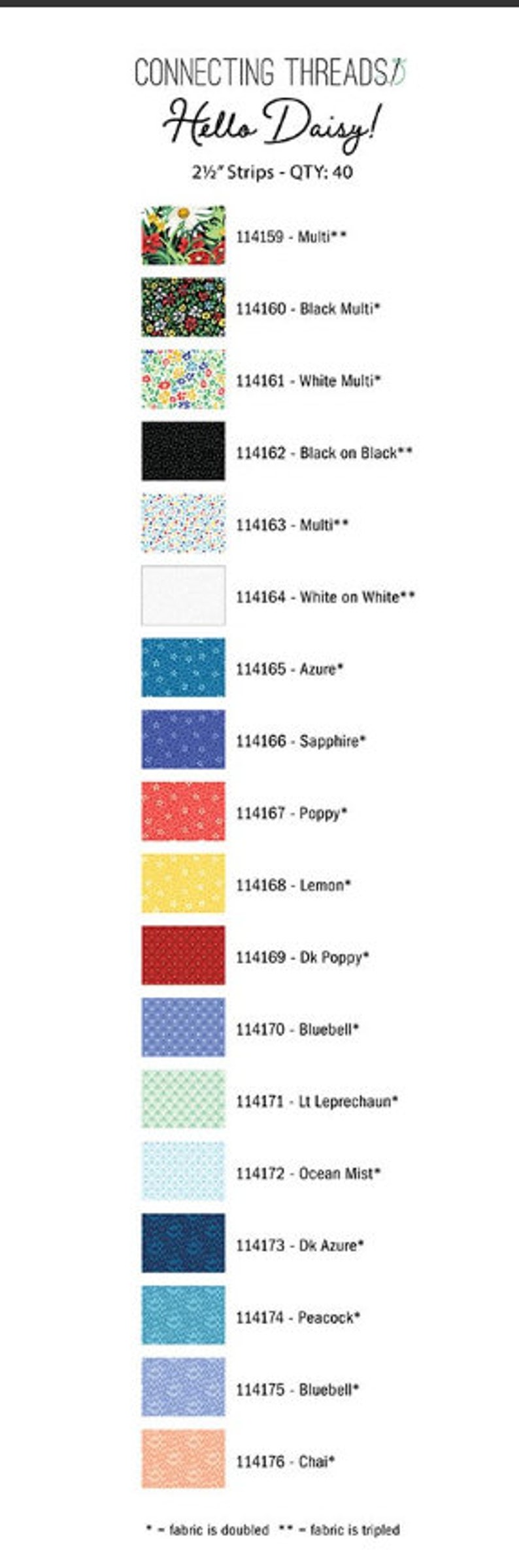 Hello Daisy Jelly Roll 40/pkg. by Connecting Threads - Etsy