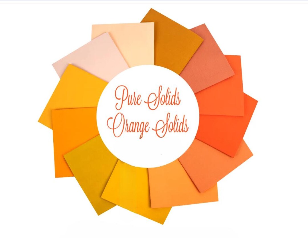 Pure Solids Orange Fat Quarter Bundle 12/pkg. - Art Gallery Fabrics - Etsy