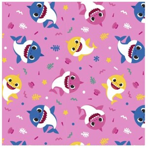 Baby Shark Fabric - Shark Family Party - Reactive Print by David ...