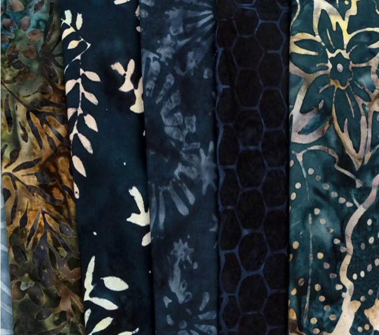 Harbor Tonga Batiks Treat Charm Pack by Timeless Treasures Fabrics 100% ...