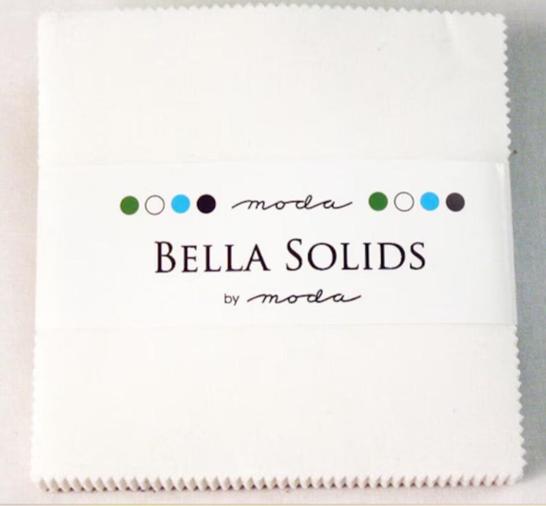White Bella Solids Charm Pack 42/pkg. by Moda Fabrics - Etsy
