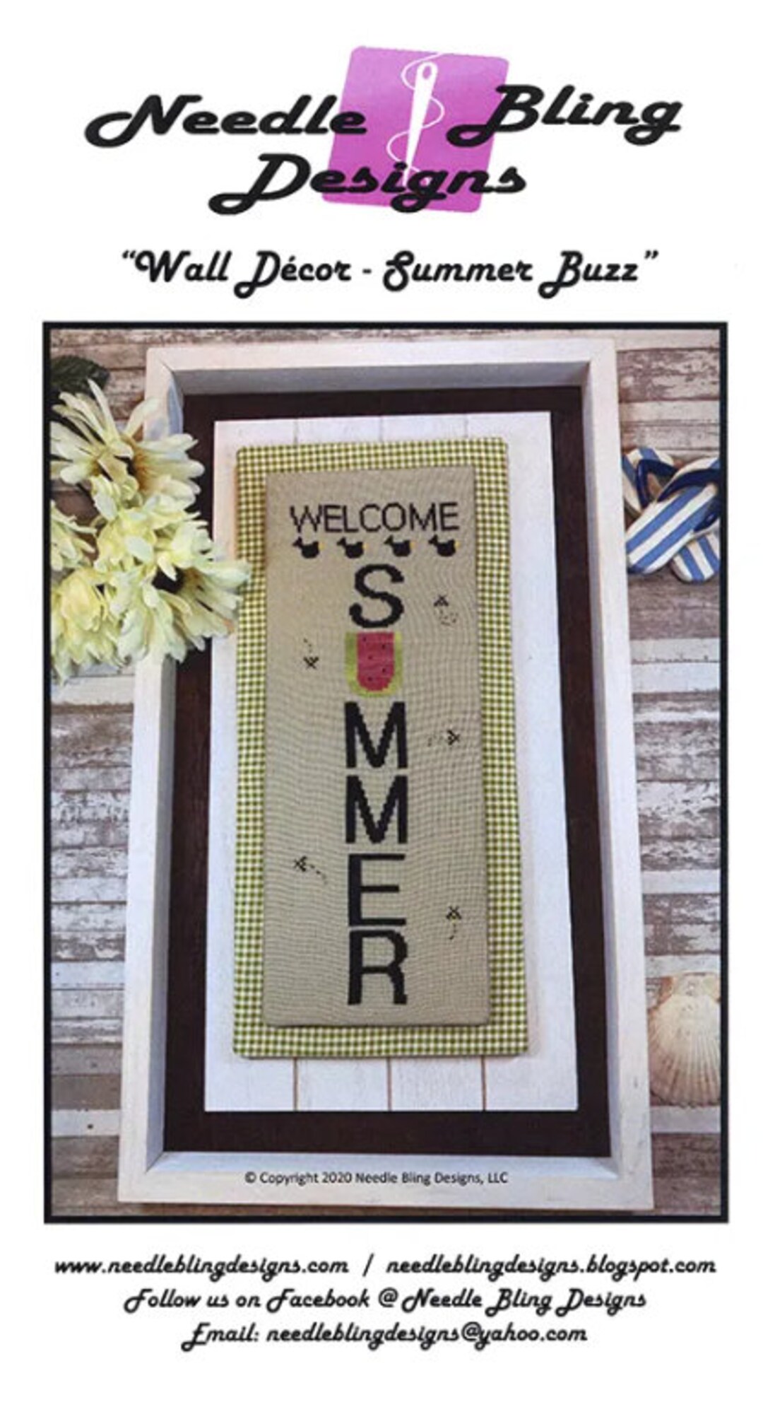 Summer Buzz Wall Decor Cross Stitch Pattern Needle Bling Designs - Etsy