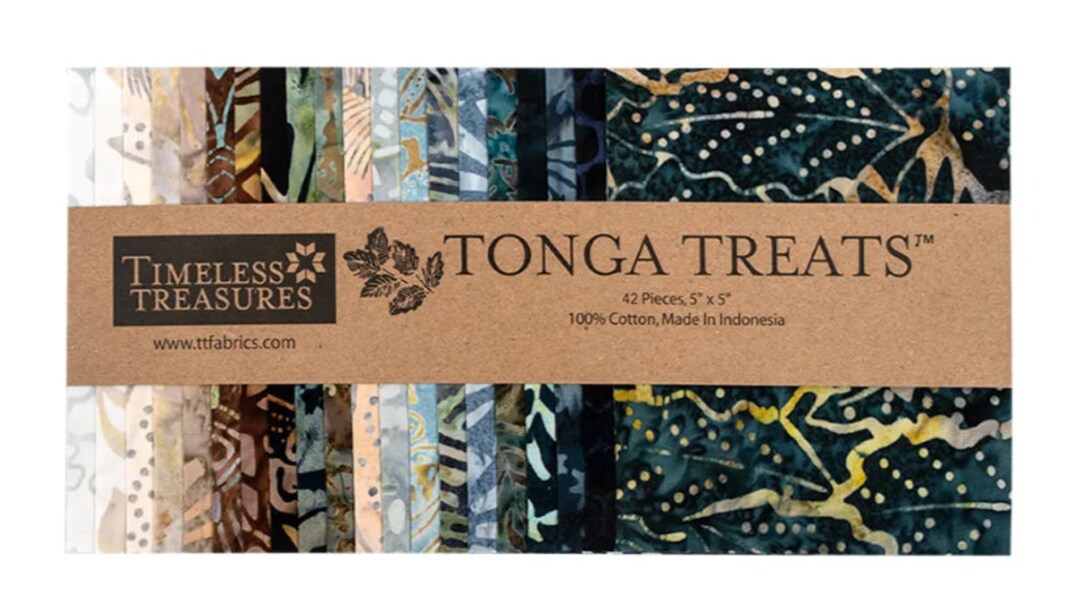 Harbor Tonga Batiks Treat Charm Pack by Timeless Treasures Fabrics 100% ...