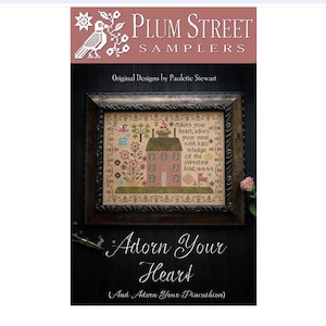 Adorn Your Heart - Cross Stitch Pattern - Plum Street Samplers - Etsy