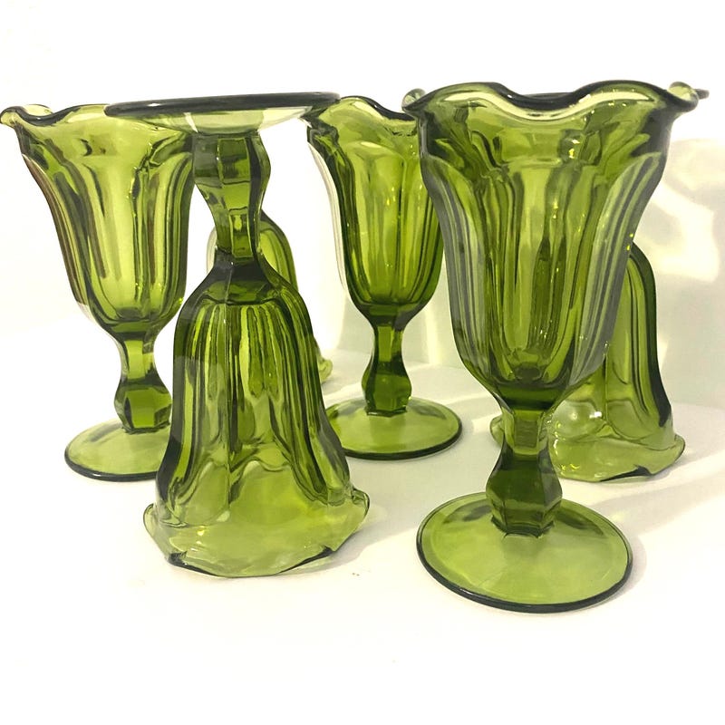 Green Indiana Glass - Etsy