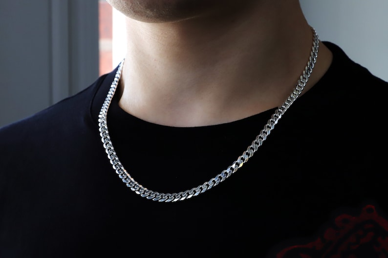 925 Sterling Silver Cuban Link Chain Solid Silver Unisex Curb - Etsy