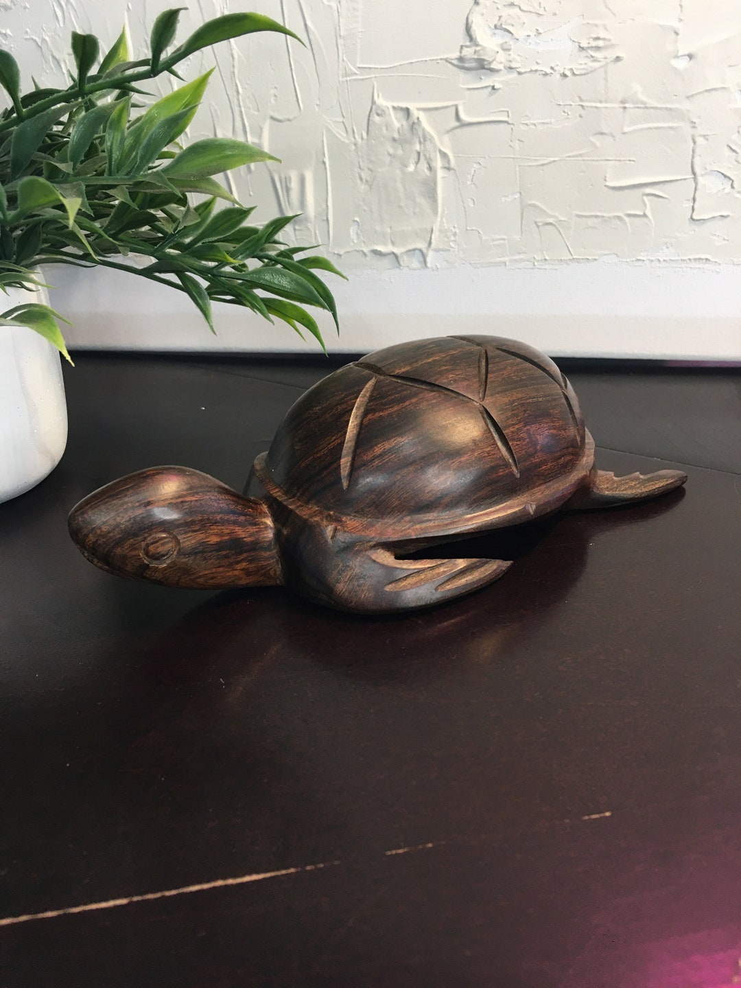 Vintage Ironwood Hand Carved SEA TURTLE - Etsy