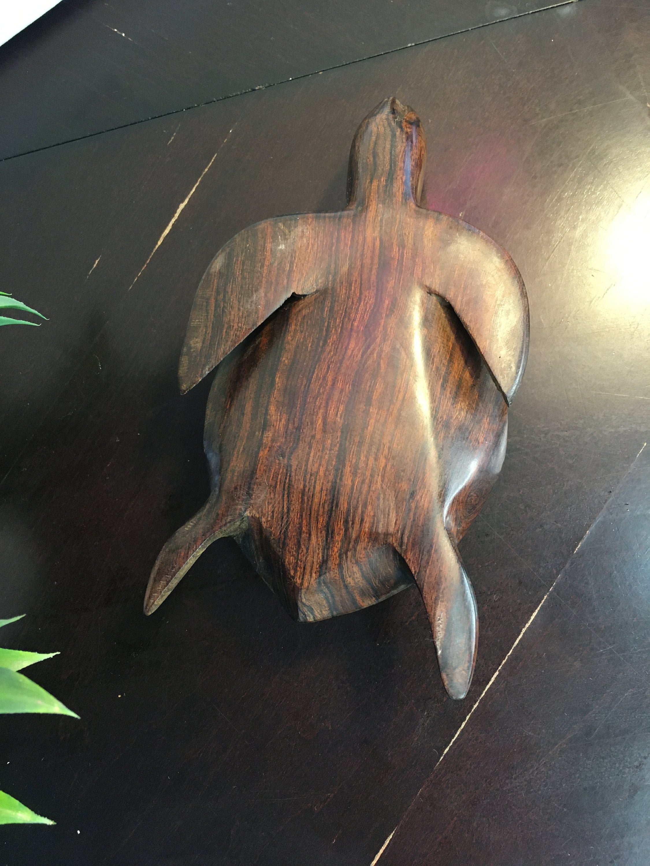 Vintage Ironwood Hand Carved SEA TURTLE - Etsy