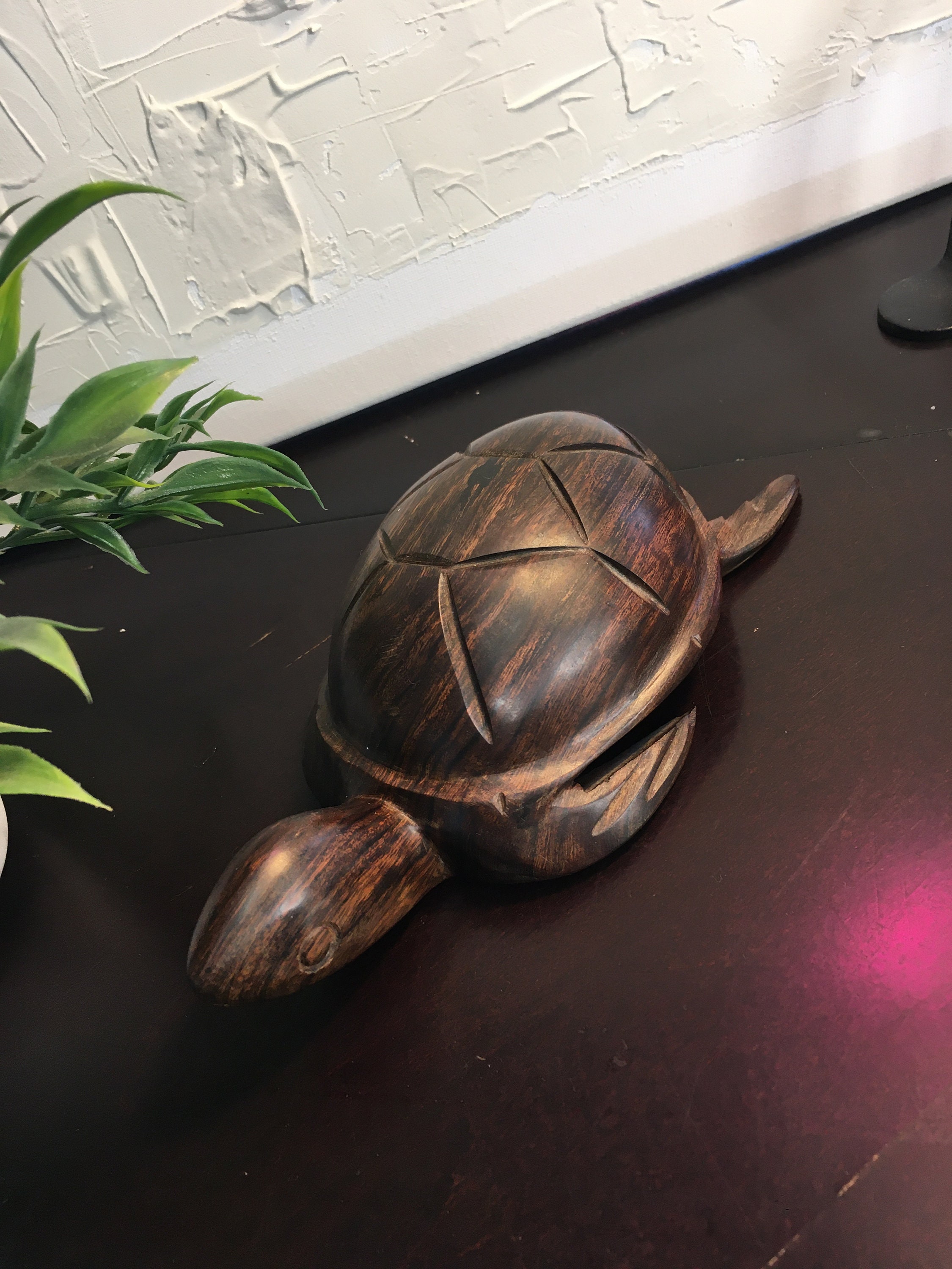 Vintage Ironwood Hand Carved SEA TURTLE - Etsy