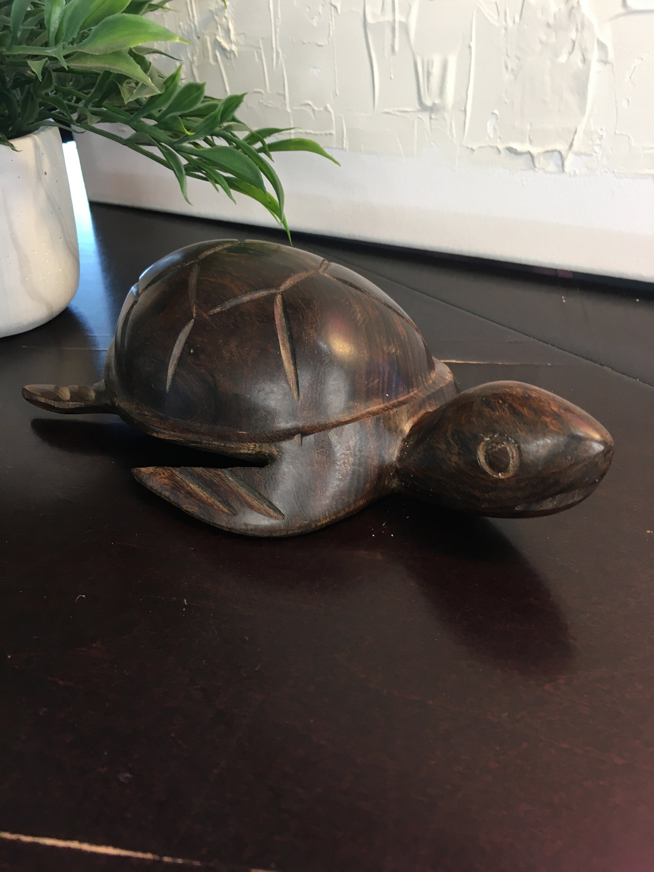 Vintage Ironwood Hand Carved SEA TURTLE - Etsy