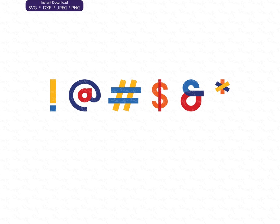 Symbols Svg, Numbers Svg, Alphabet Svg, Symbol Clip Art, Colorful Svg ...