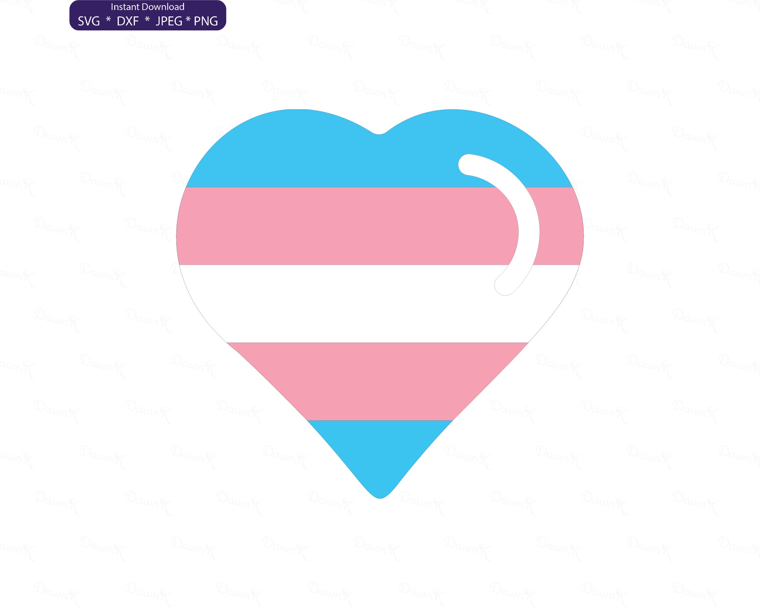 Transgender Pride Heart for Svg Clip Art Png Silhouette, Transgender ...