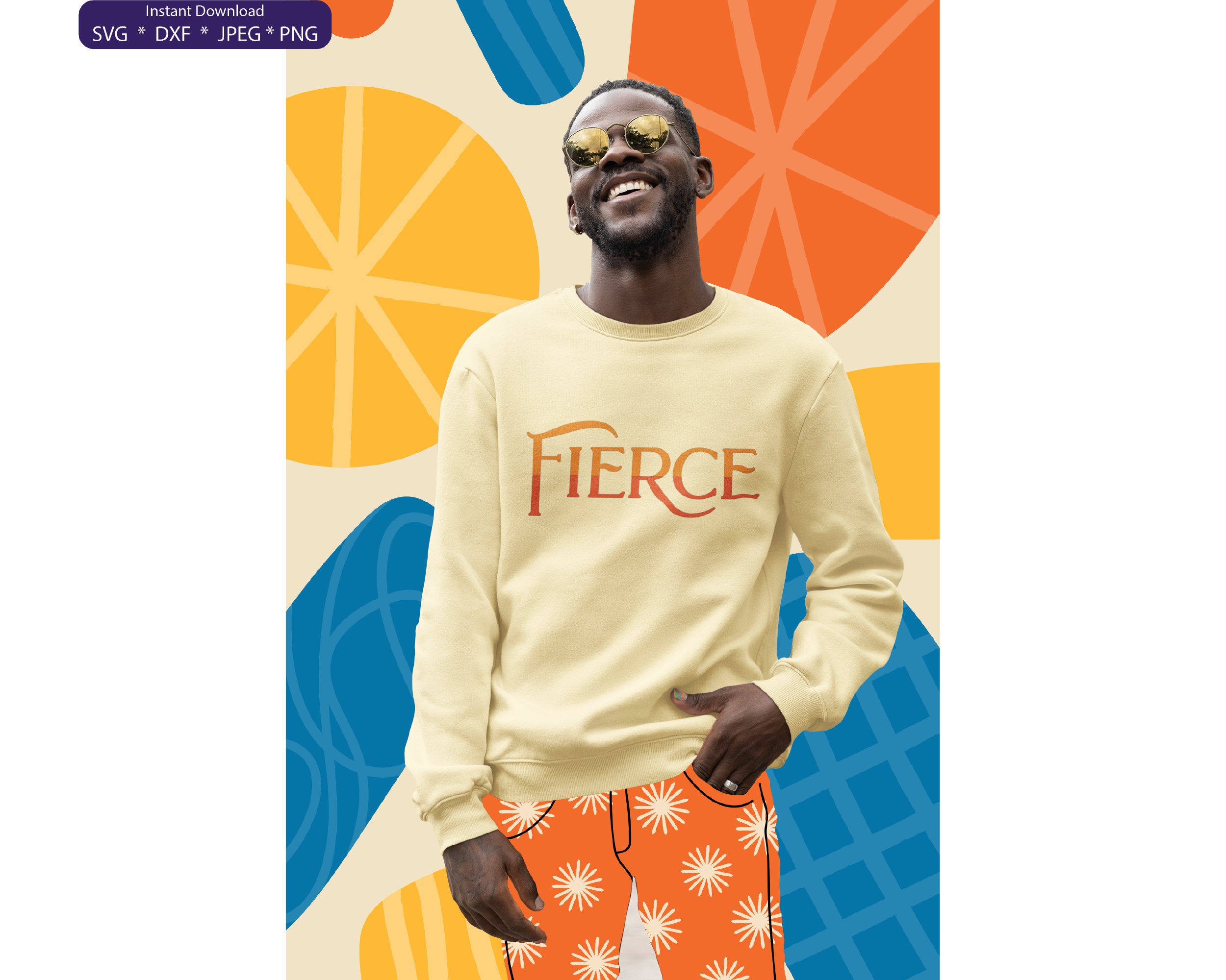 Fierce Svg, Positive Svg, Confidence Svg, SVG, DXF, Jpg, Png, Instant ...