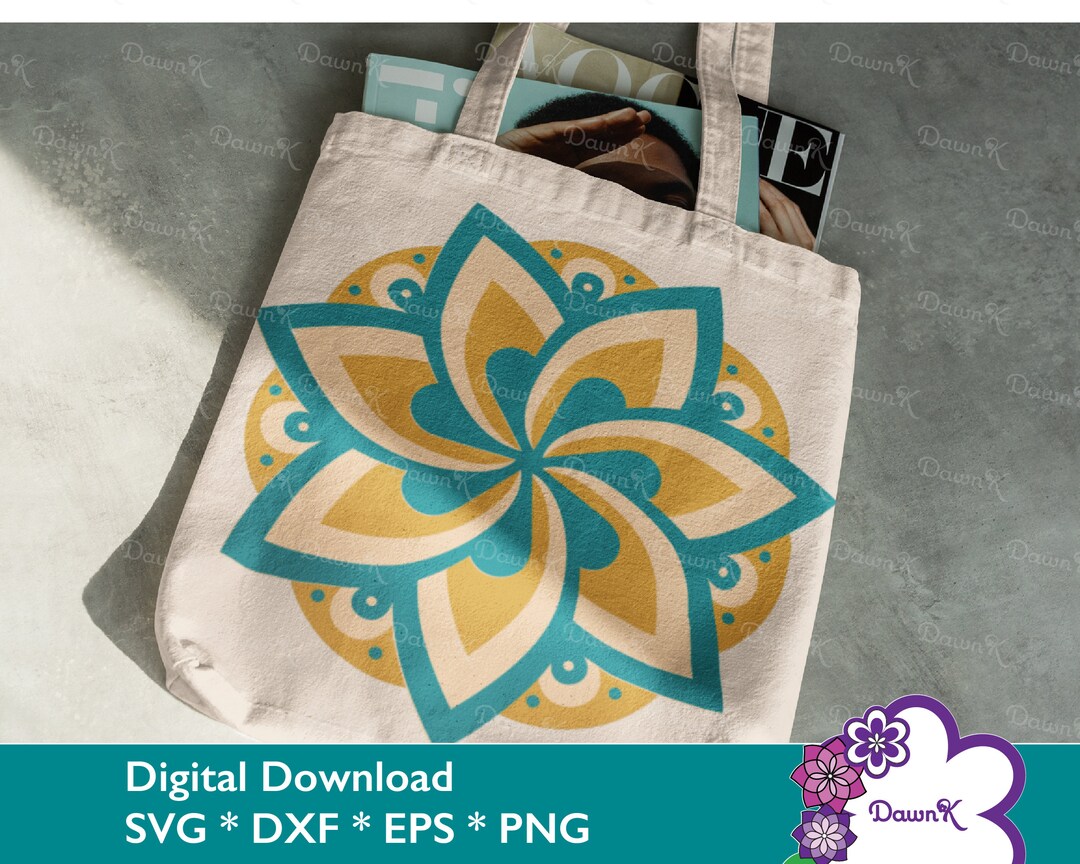 Layered Flower Mandala SVG Flower Svg, Floral Mandala Svg, Mandala Clip ...