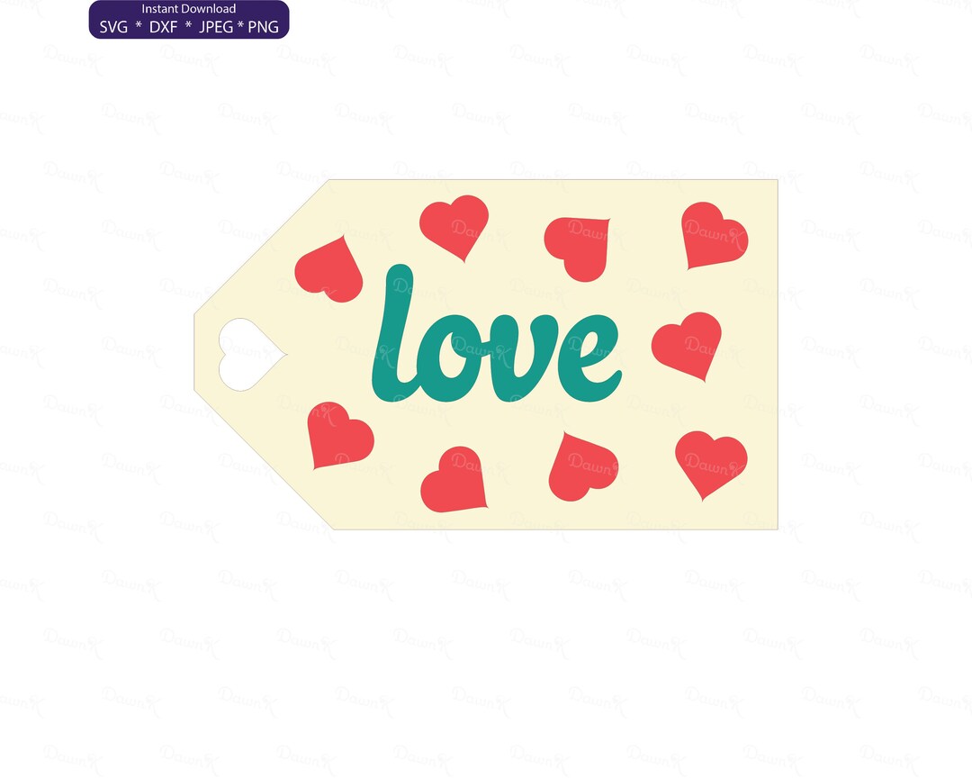 Love Gift Tag Svg, Love Svg, Gift Tag Svg, Heart Svg, Valentine Svg ...