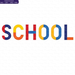 School Svg, School Clipart, School Supplies Svg, Colorful Svg, School ...