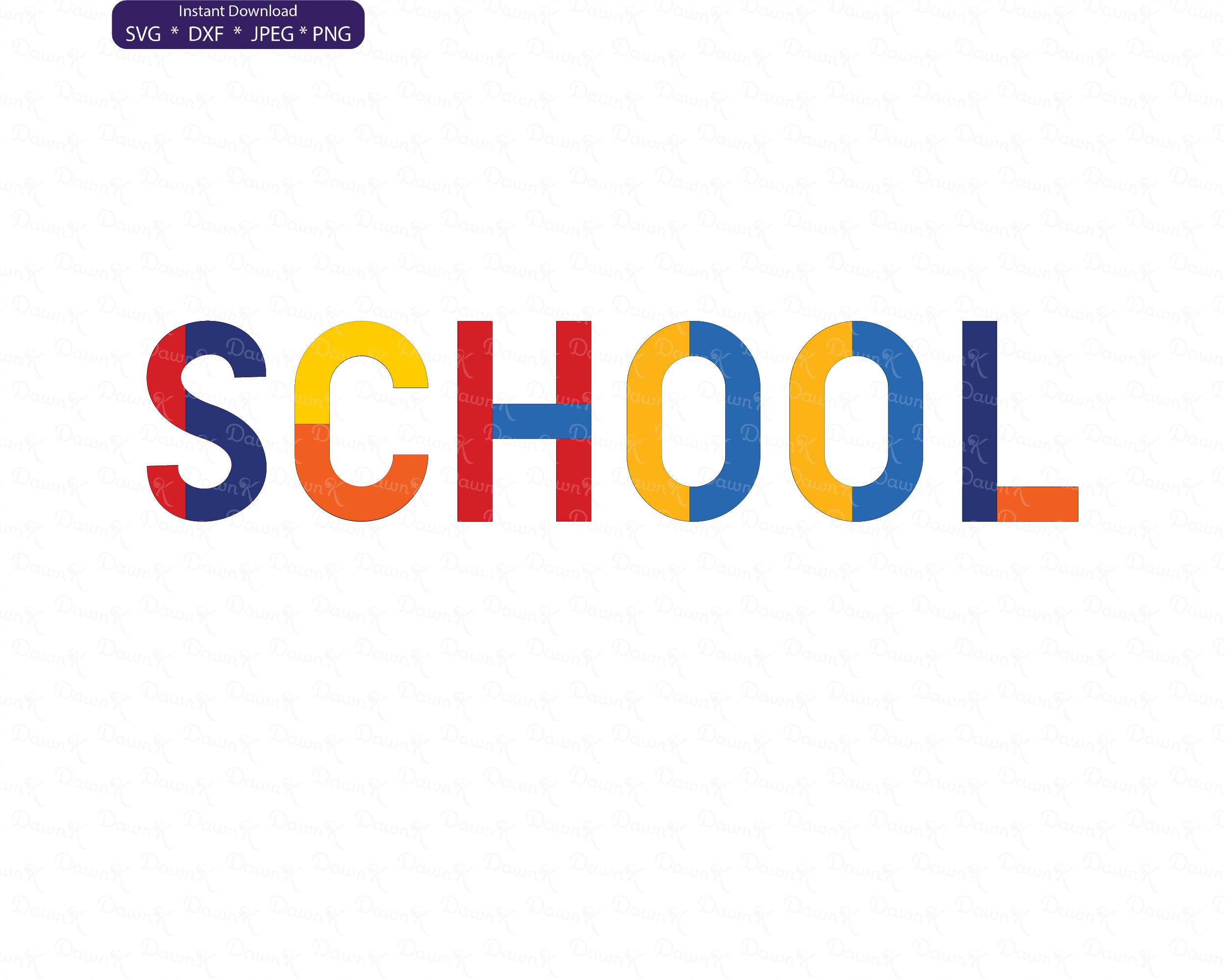 School Svg, School Clipart, School Supplies Svg, Colorful Svg, School ...
