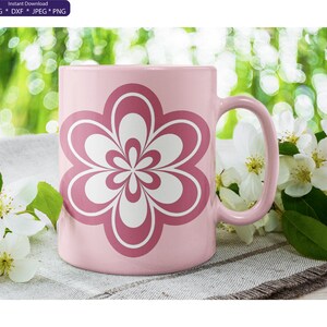 Pink Flower Svg, Colored Flower Svg, Flower Svg, Layered Flower Svg ...