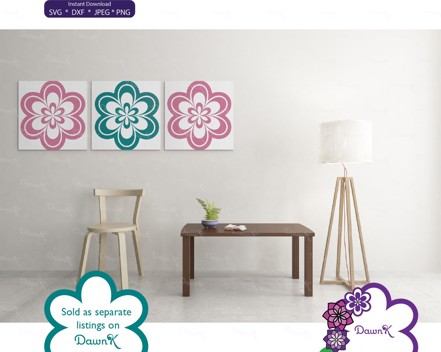 Colored Flower Svg Bundle Flower Bundle Svg Layered Flower - Etsy