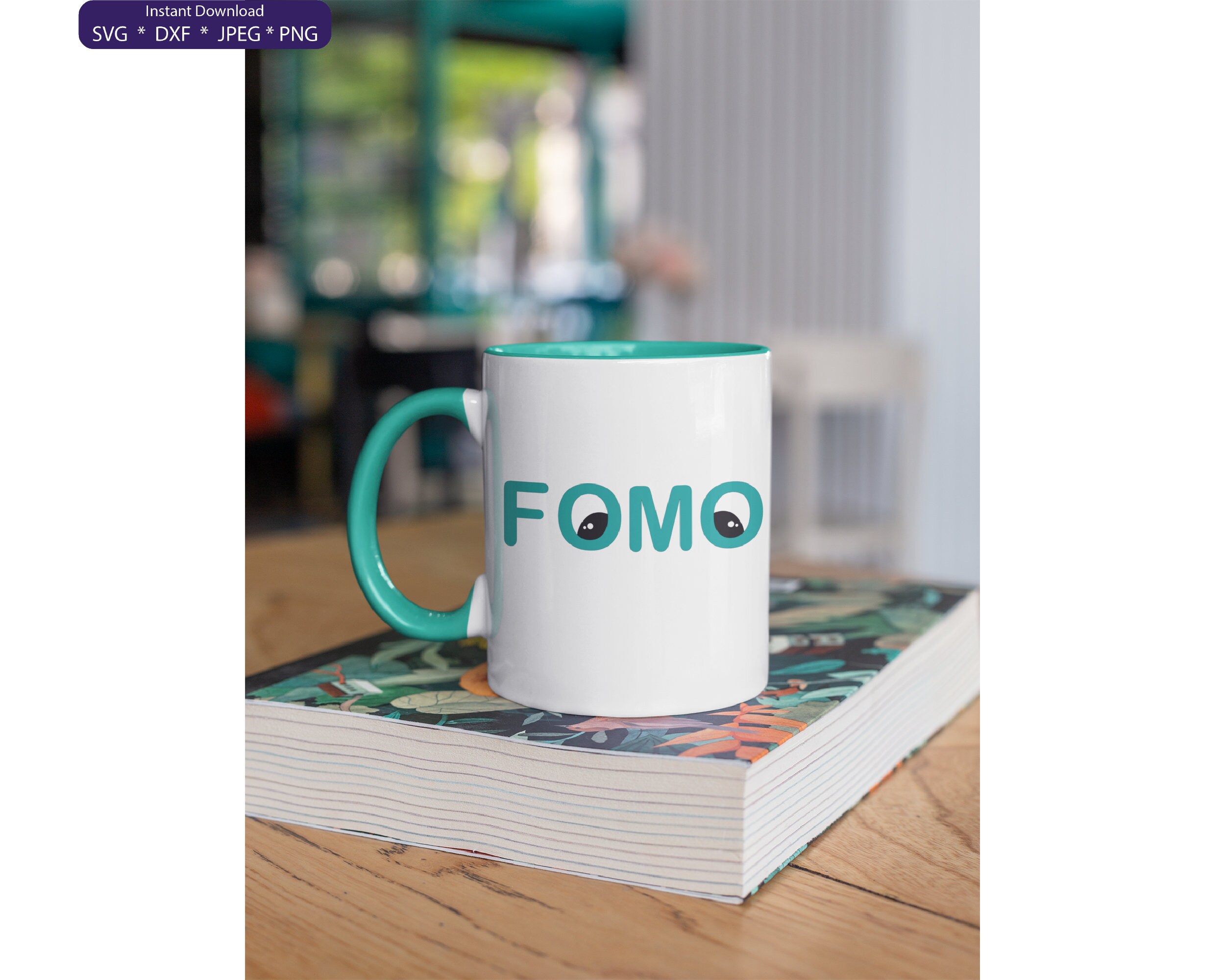 FOMO, Fomo Svg, Fear of Missing Out, Silly, Fun, Manga Eyes, Teal, SVG ...