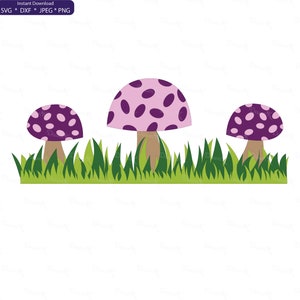 Purple Mushroom Svg, Garden Svg, Mushroom Png, Mushroom Clip Art ...