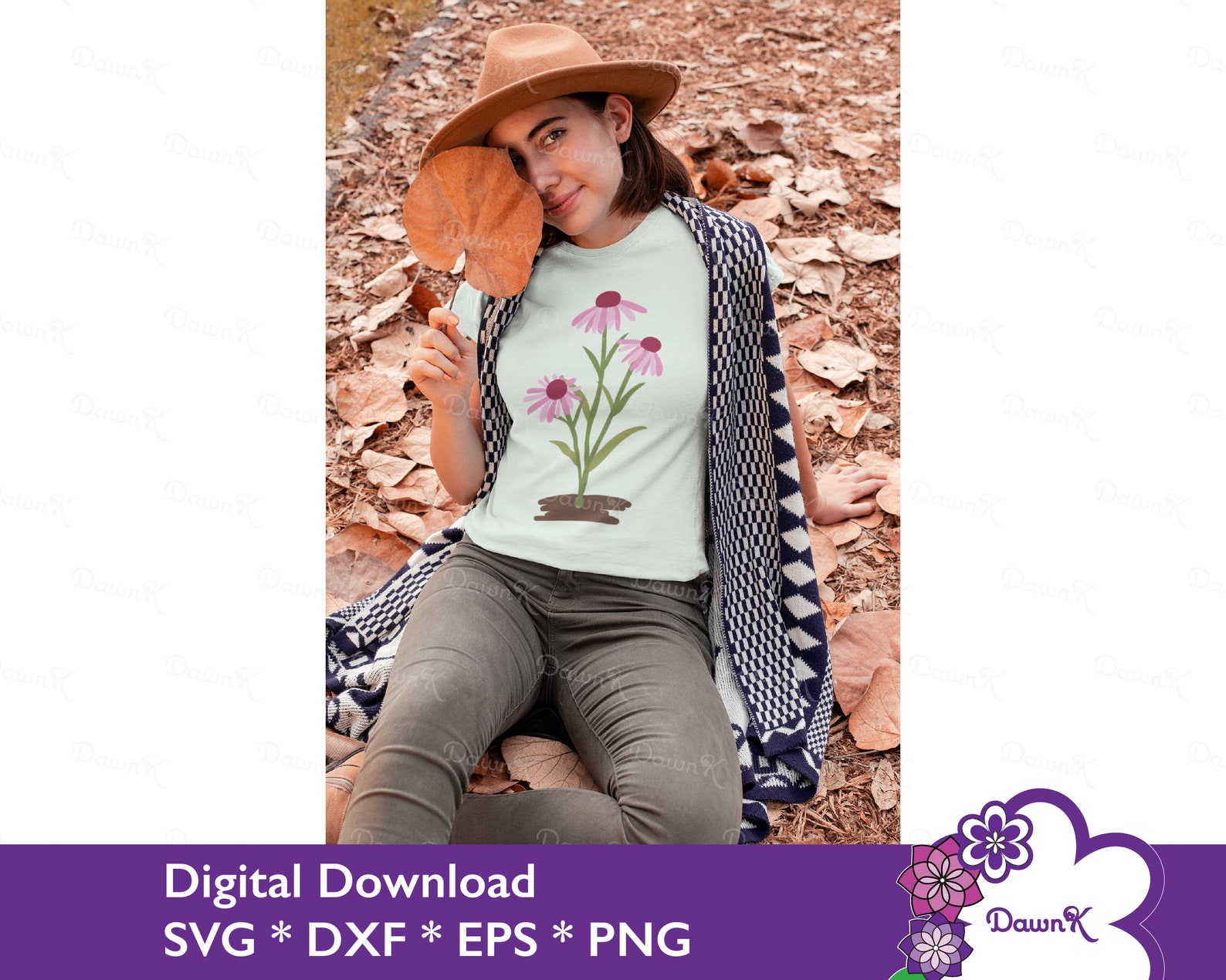 Coneflower Trio SVG Wildflower Svg, Flowers Clip Art, Floral Svg ...