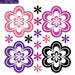 Colored Flower Svg Bundle, Flower Bundle Svg, Layered Flower Svg, Png ...