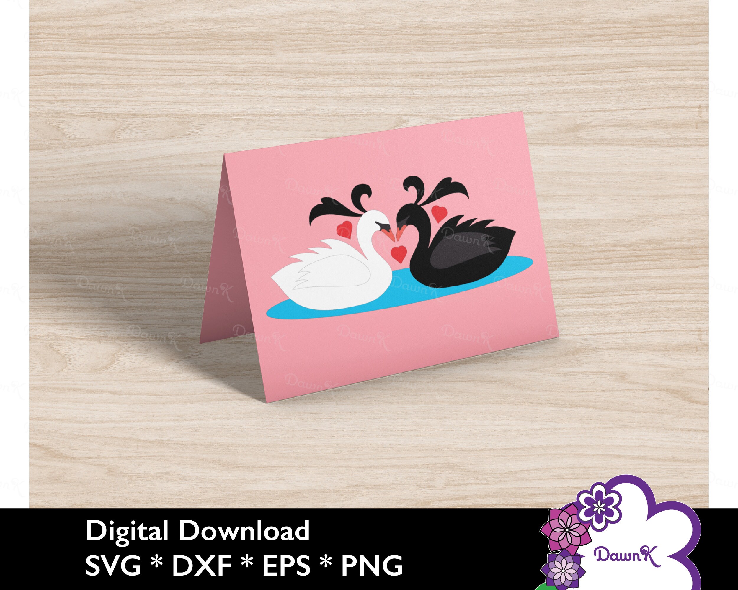 Swan and Heart SVG - Bird Svg, Swan Clipart, Swan Png, Swan Cut File ...