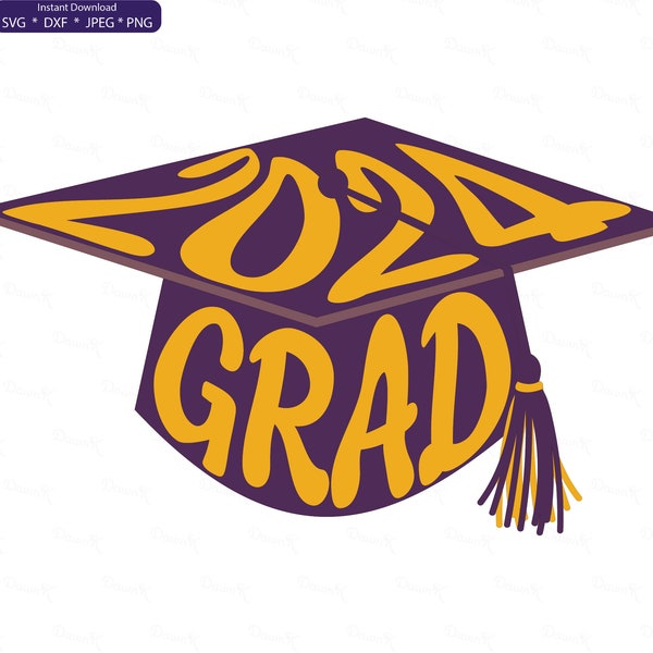 Purple and Gold Senior 2024 Svg - Etsy