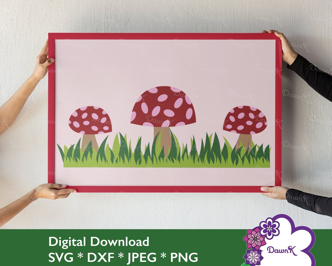 Red Mushroom Svg, Garden Svg, Mushroom Png, Mushroom Clip Art, Groovy ...