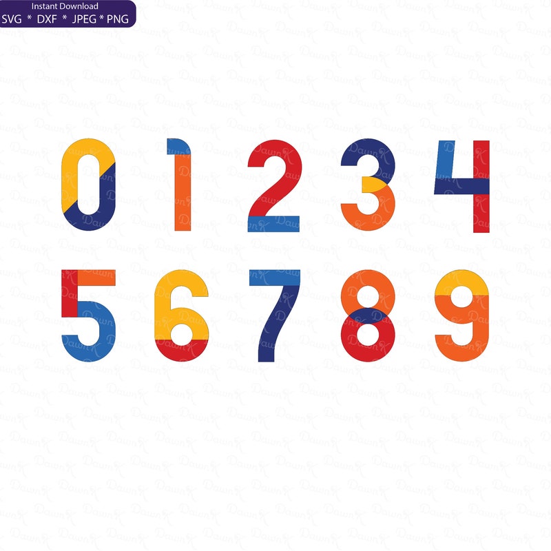 Numbers Clip Art - Etsy